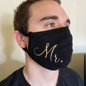 Accessories | Custom Initial Groom Face Mask Wedding Bridal | Poshmark